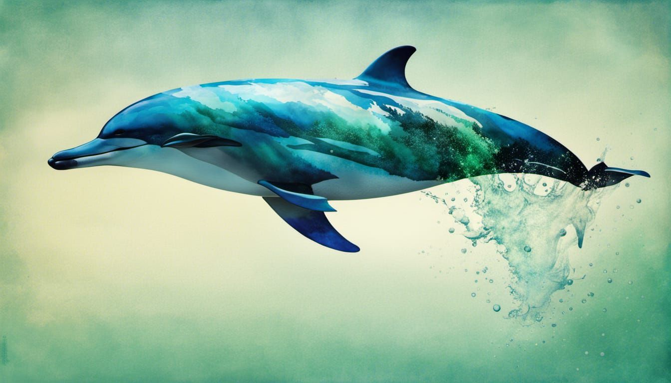 Dolphin Splash - AI Generated Artwork - NightCafe Creator