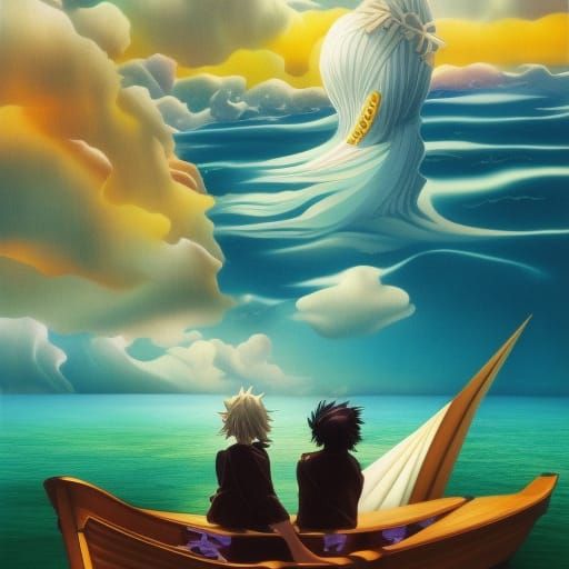 Barco voando by artist "anime", Anime Key Visual, Japanese Manga, Pixiv ...