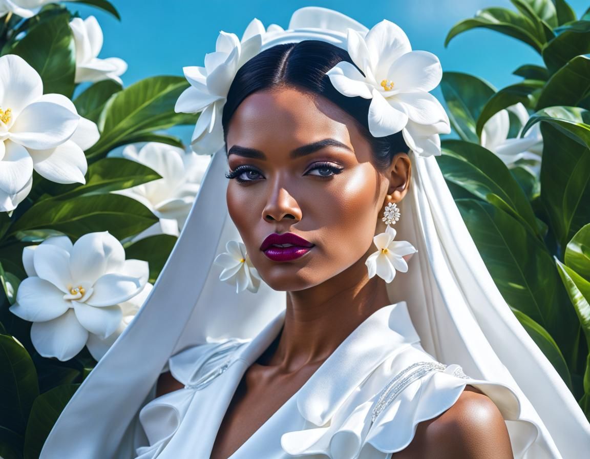 a human gardenia (human representations of flowers series) - AI ...