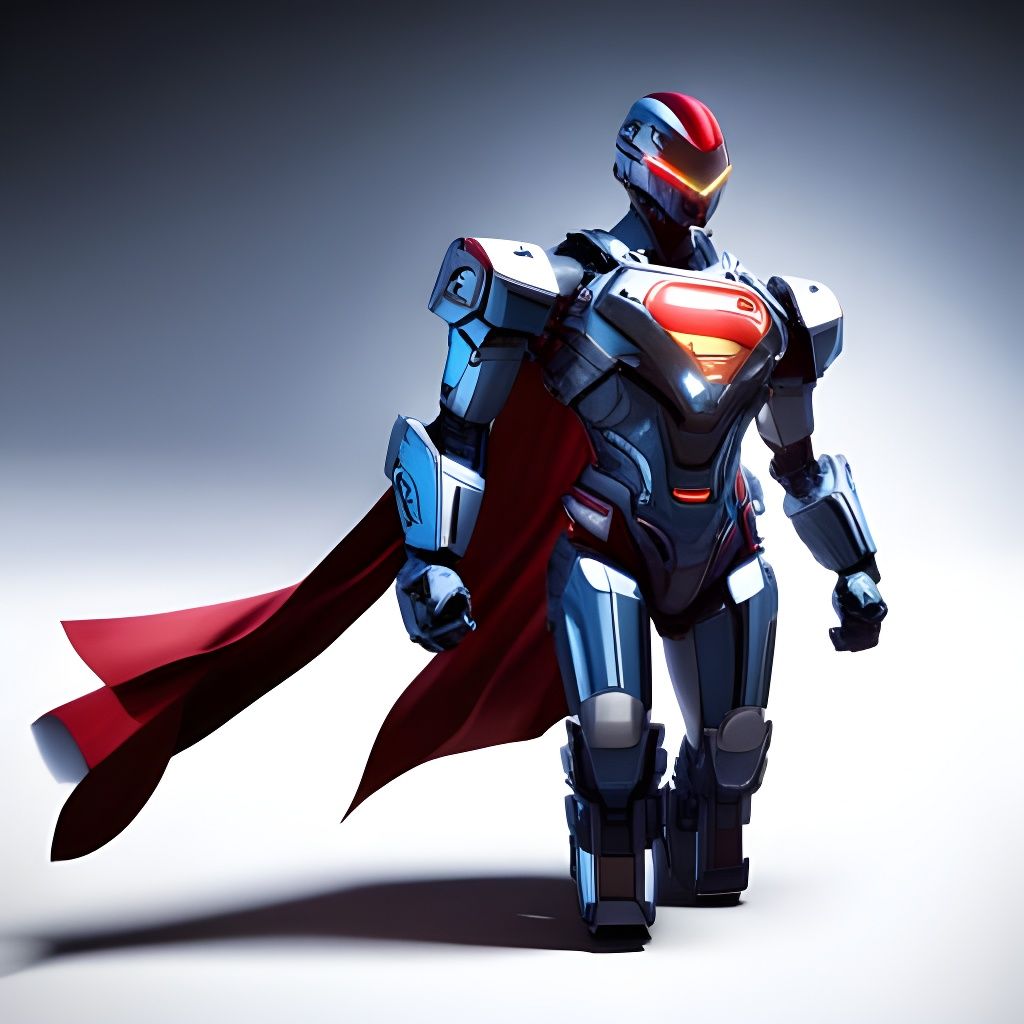 Mini Mecha Superman 😁 - AI Generated Artwork - NightCafe Creator
