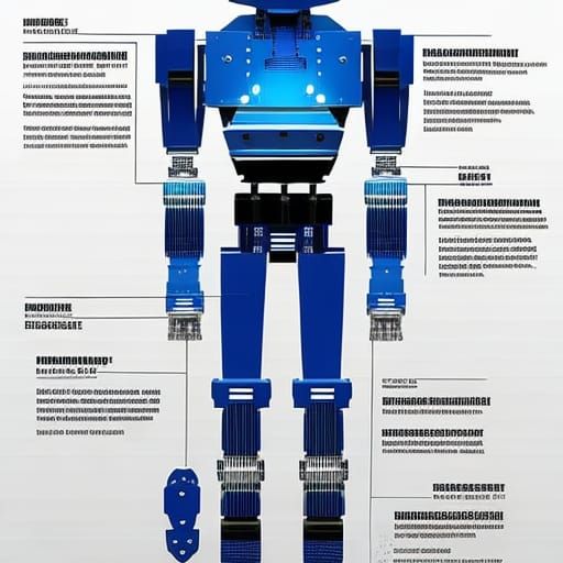 blueprint of humanoid robot - AI Generated Artwork - NightCafe Creator