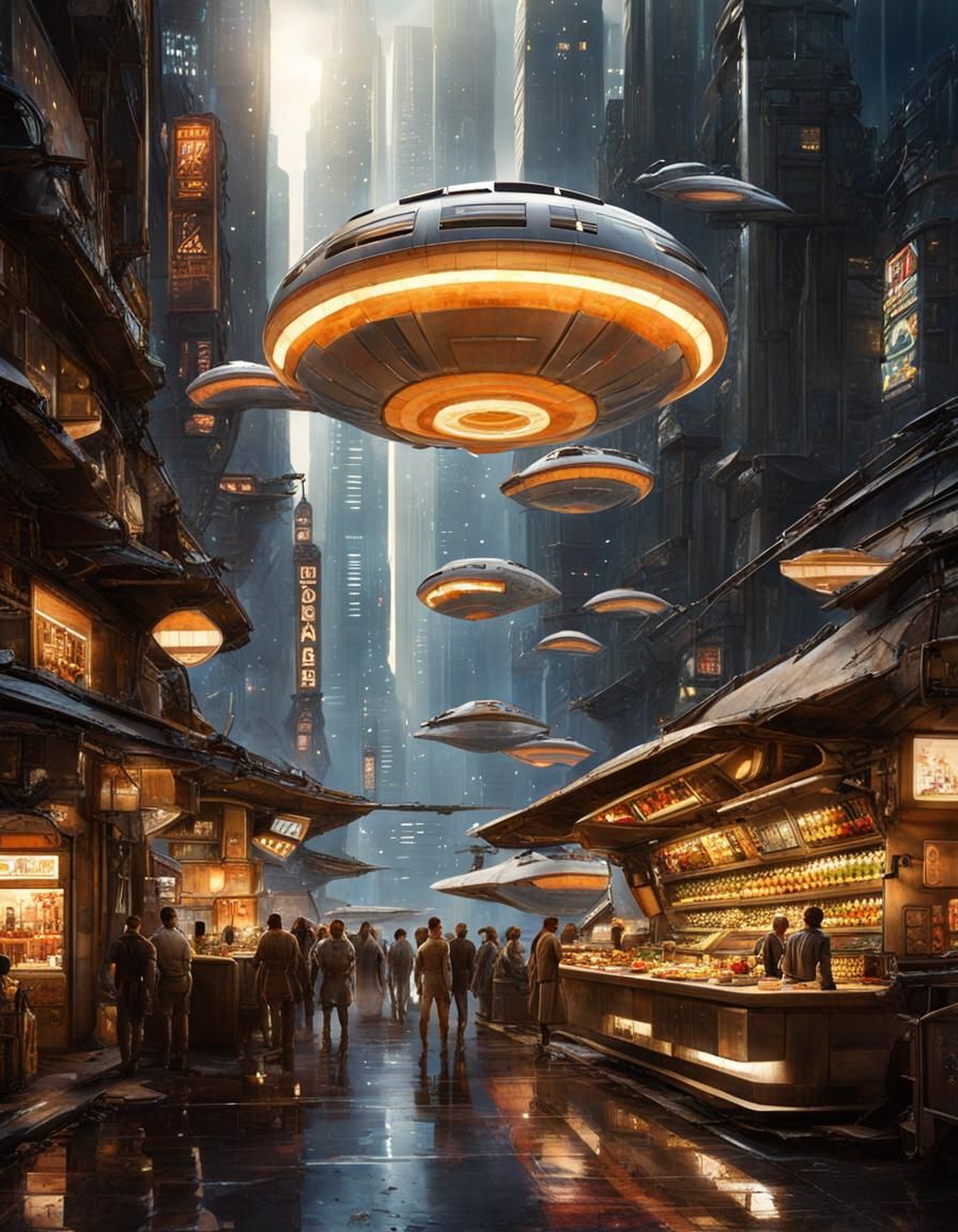 FutureCity - AI Generated Artwork - NightCafe Creator