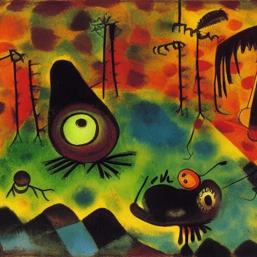 Surreal Mole and Rabbit in Expressionist Art Style - AI Art