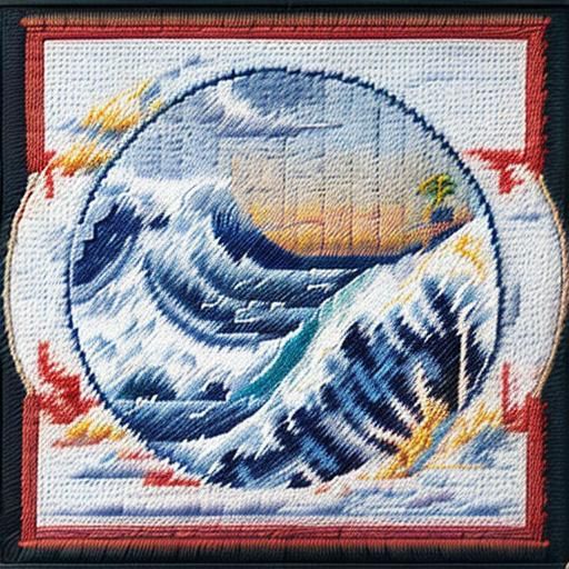 Wave Patch - AI Generated Artwork - NightCafe Creator