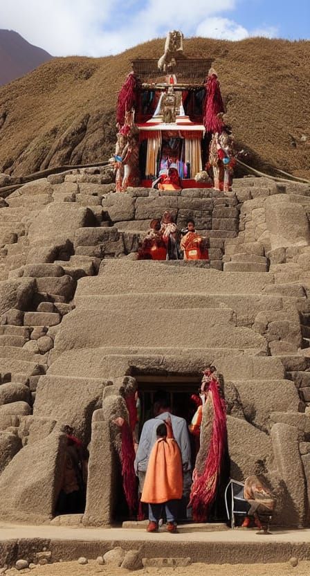 Ancient Peruvian shrine Andean sacrifice - AI Generated Artwork ...