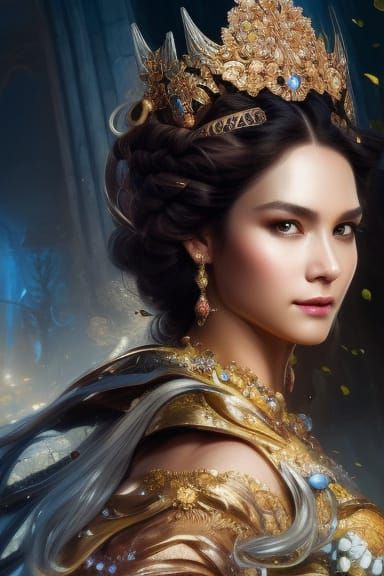 Queen and crowns - AI Generated Artwork - NightCafe Creator