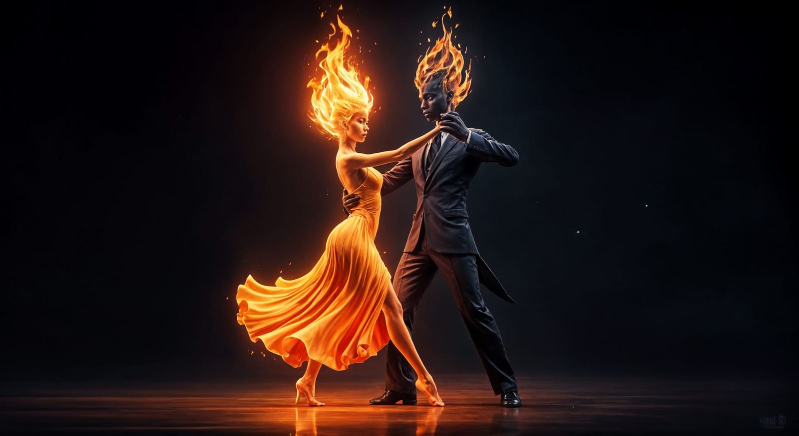 Flames Dance - Flames Dance in Vibrant, Intricately Detailed...