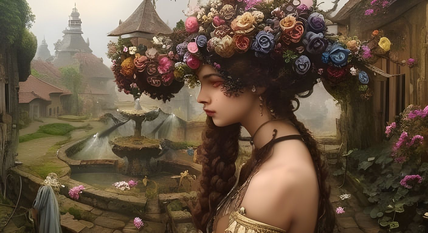 Rococo Countryside Village - AI Generated Artwork - NightCafe Creator