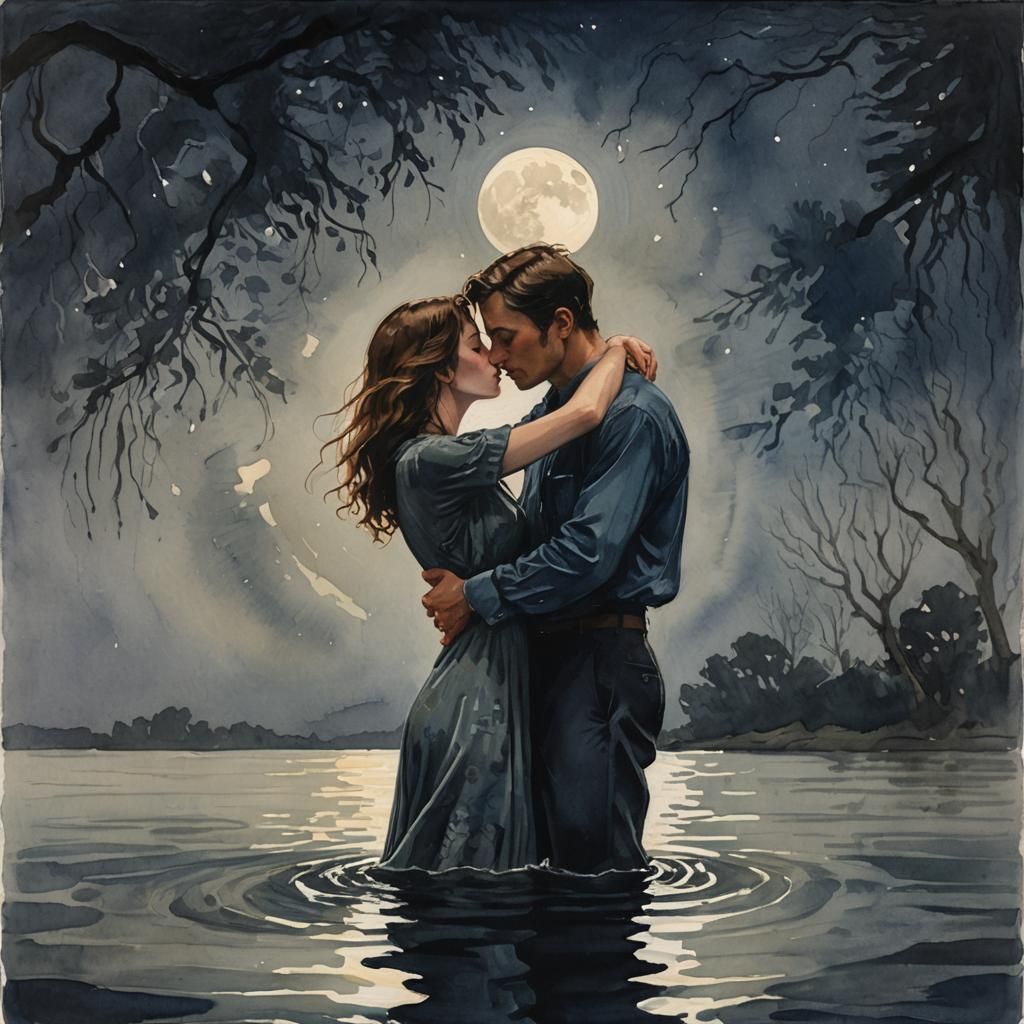Romance in the water. - AI Generated Artwork - NightCafe Creator