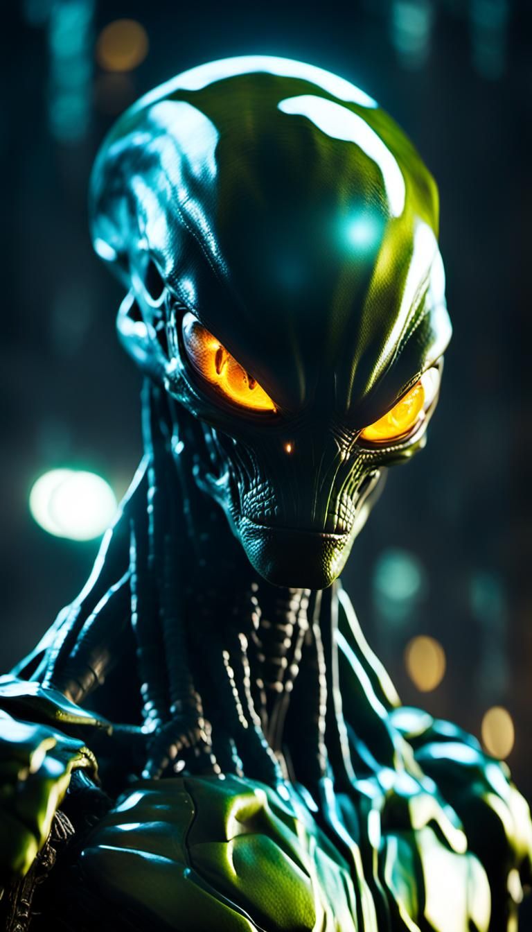 A Serious Alien - AI Generated Artwork - NightCafe Creator
