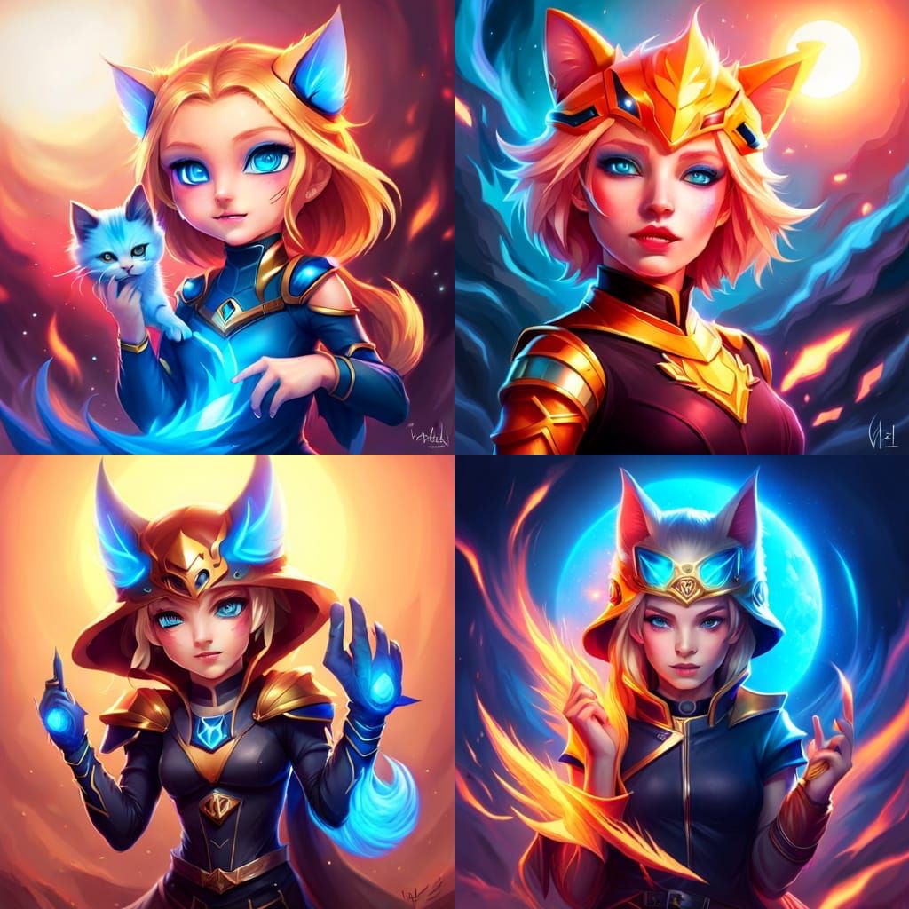 Insanely detailed Cute Fire cat-Dragon wizard, hybrid, cybernetic ...