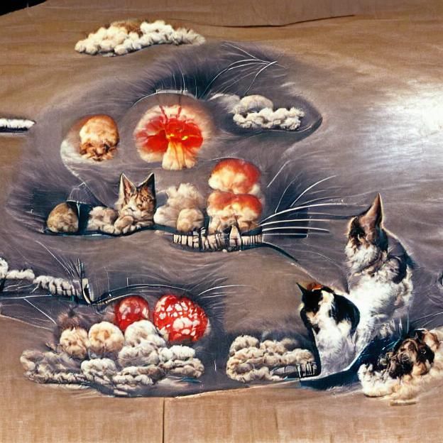 A Cat Setting off an Atomic Bomb - AI Generated Artwork - NightCafe Creator