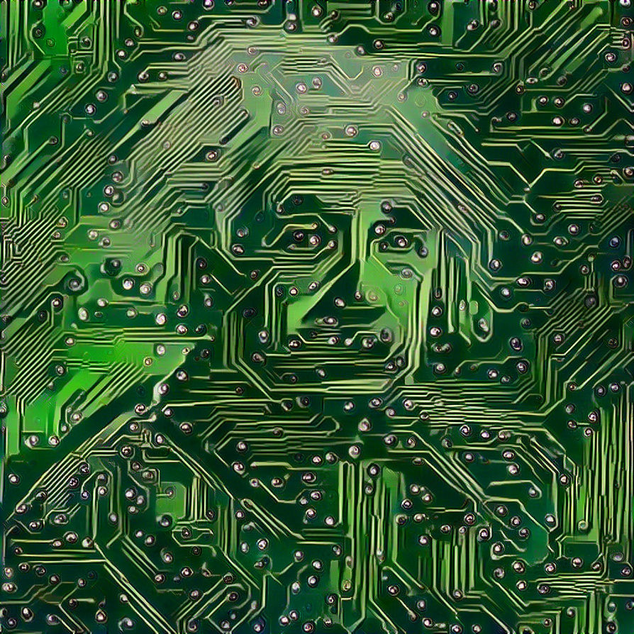 Albert Einstein, computer chip style - AI Generated Artwork - NightCafe ...