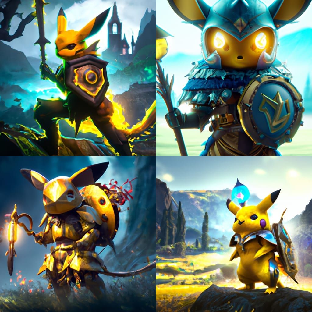 Knight Pikachu - AI Generated Artwork - NightCafe Creator