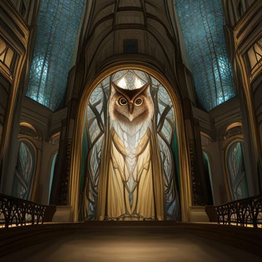 Temple of the Owl - AI Generated Artwork - NightCafe Creator