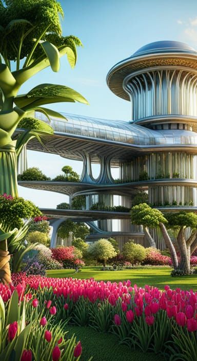 Futuristic Solarpunk House : r/nightcafe