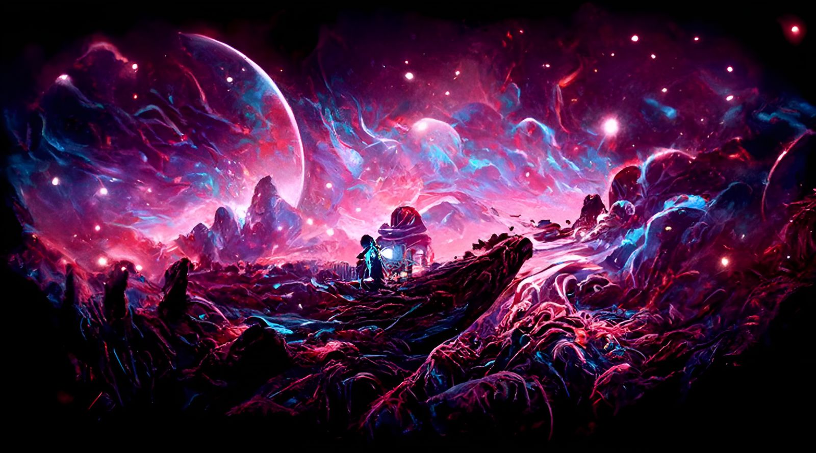 Cosmic Landscape - Collection - AI Generated Artwork - NightCafe Creator