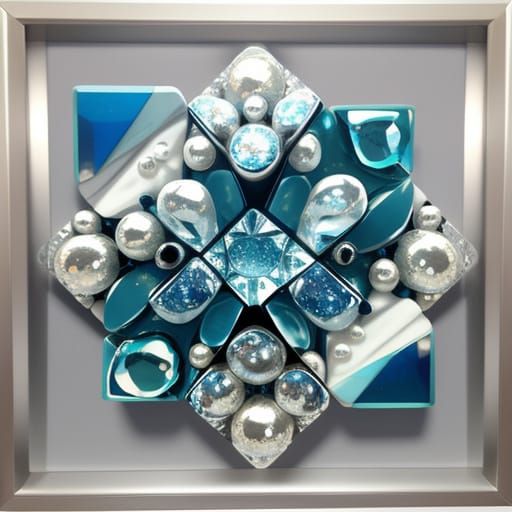 Crystal Cubism: Shattered Ice and Frozen Glass - AI Art