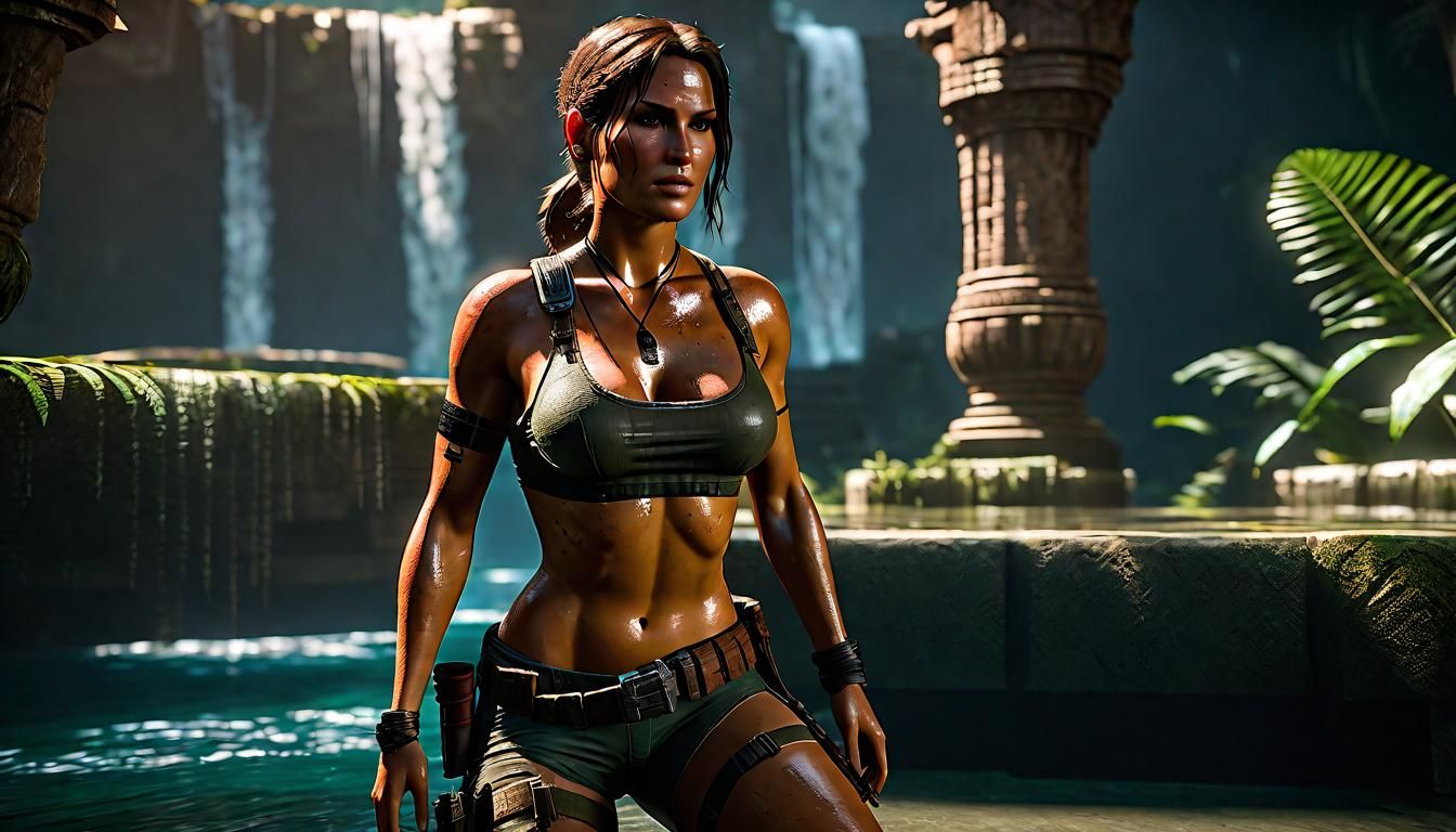 modelshoot lara croft - AI Generated Artwork - NightCafe Creator