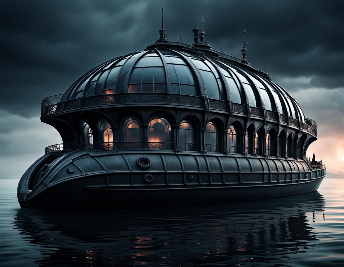 goth metal boat - AI Generated Artwork - NightCafe Creator