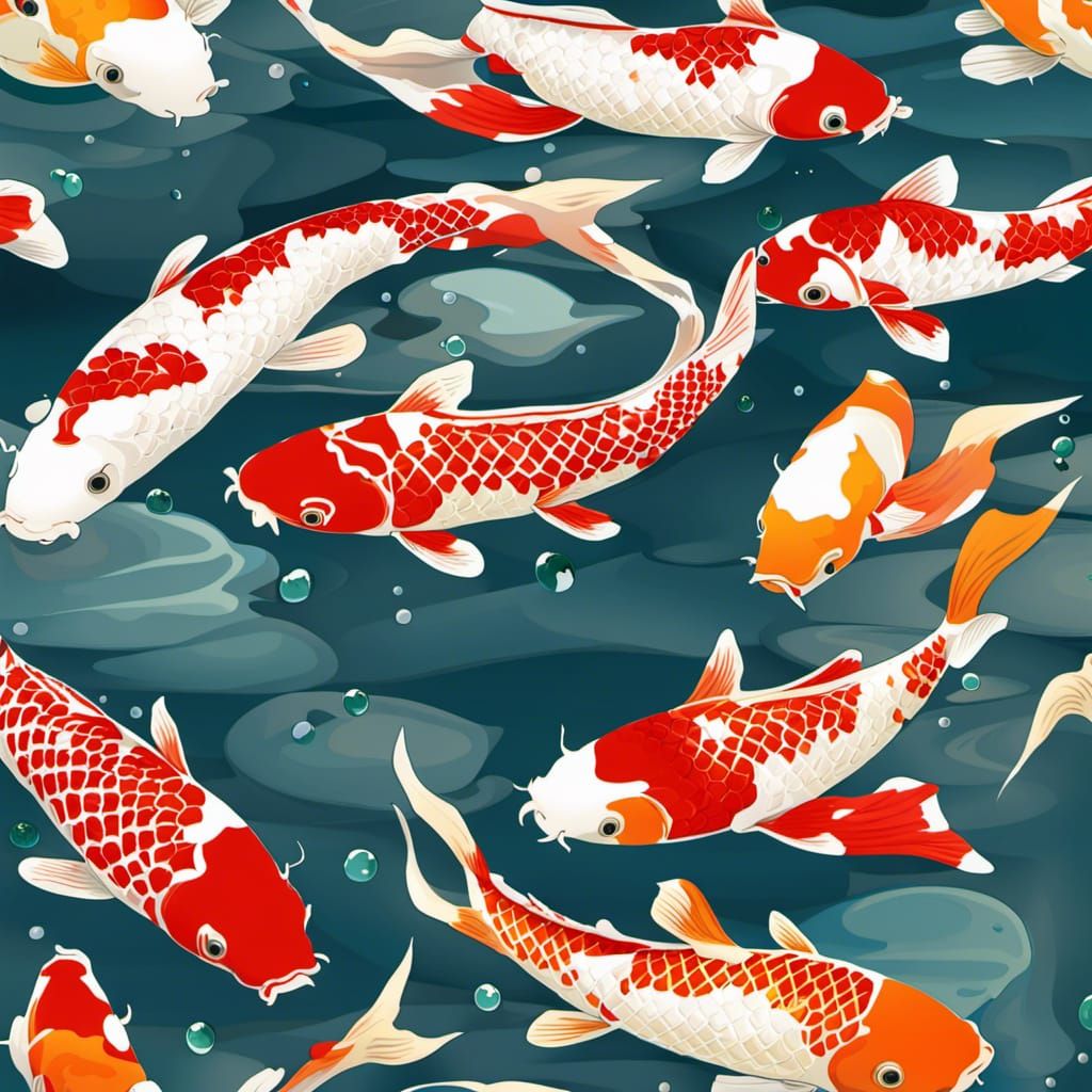koi fish, Pisces - AI Generated Artwork - NightCafe Creator