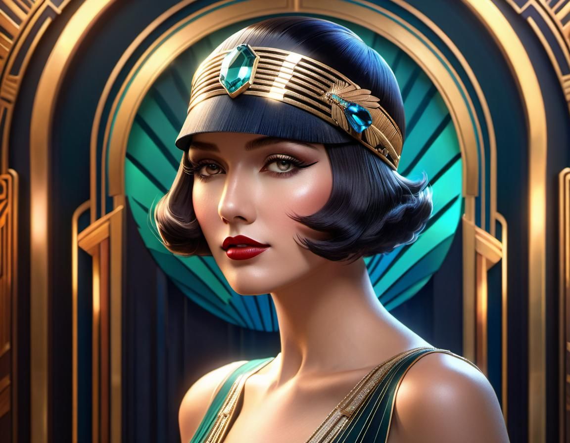 Flapper Girl 2 - AI Generated Artwork - NightCafe Creator
