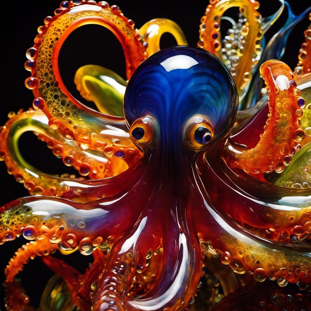 Blown Glass octopus by Dale Chihuly - AI Generated Artwork - NightCafe ...