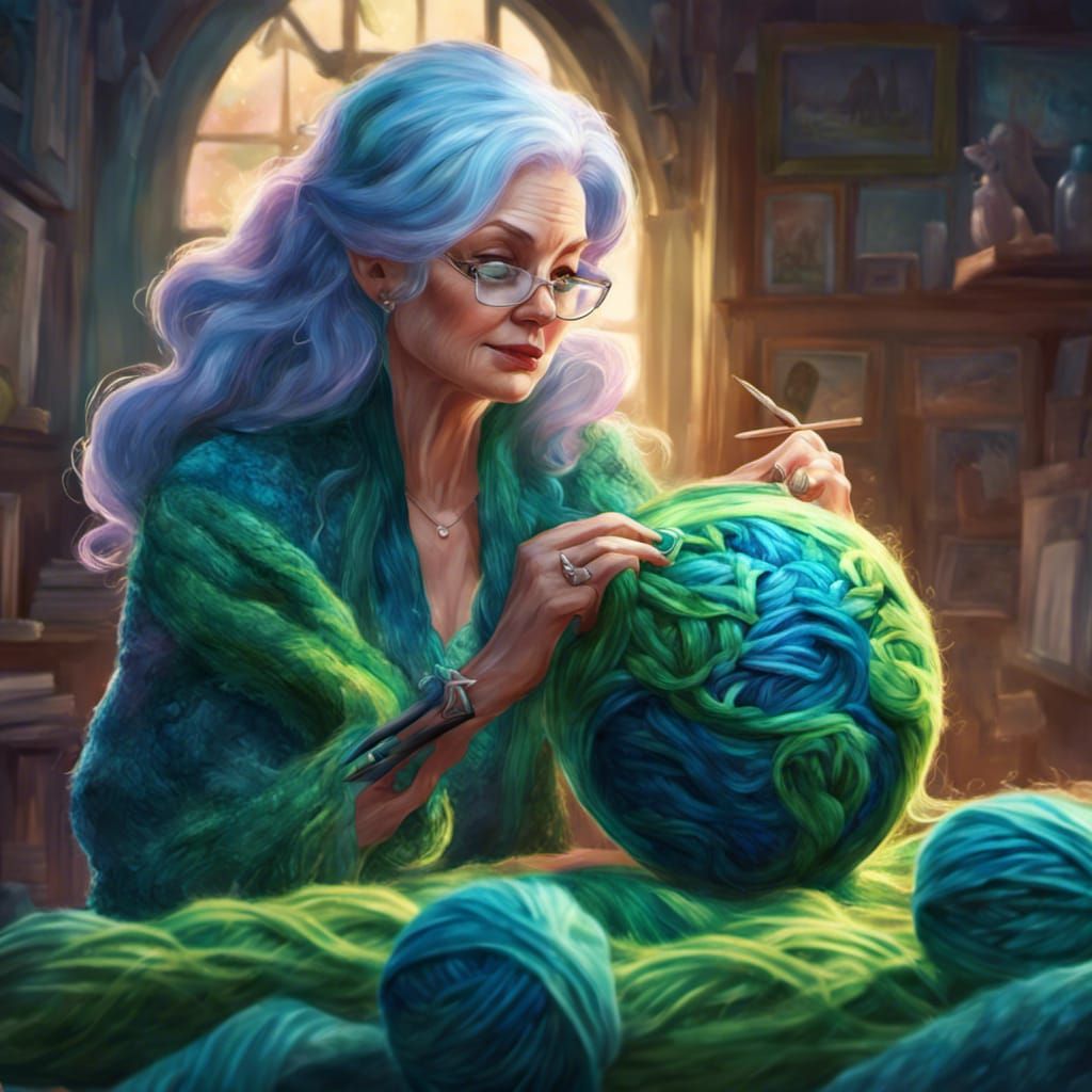 knitting the earth - AI Generated Artwork - NightCafe Creator