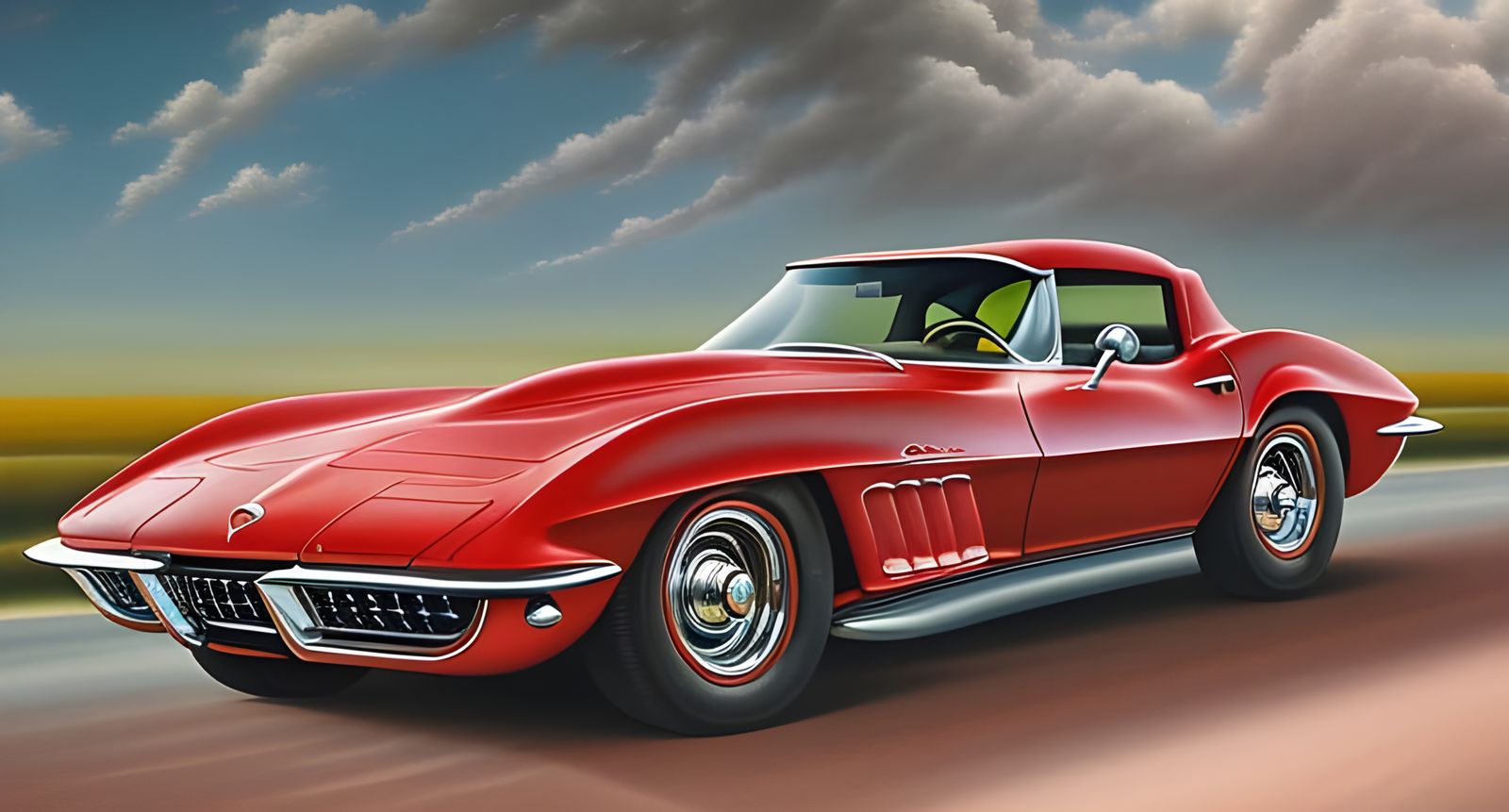Classic Corvette - AI Generated Artwork - NightCafe Creator