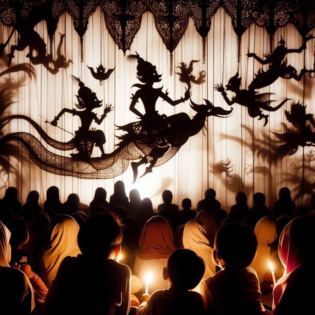 Shadow puppet show: Aladdin and the Genie - AI Generated Artwork ...