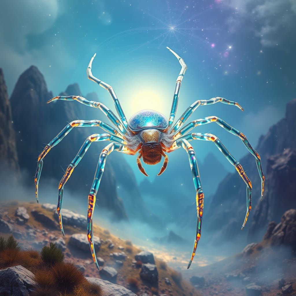 Spider - Mystical Surrealist Spider Landscape