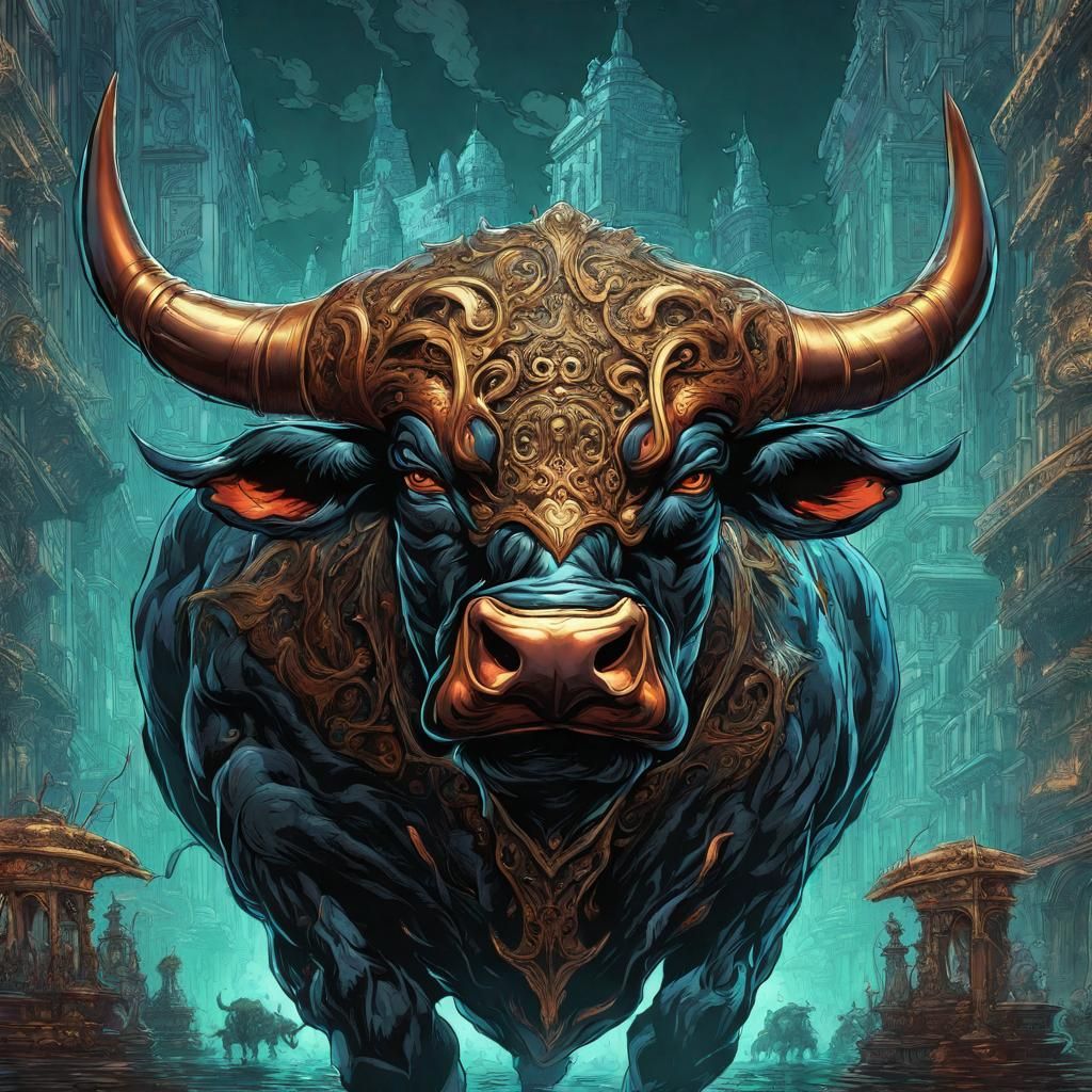 Biopunk bull - AI Generated Artwork - NightCafe Creator