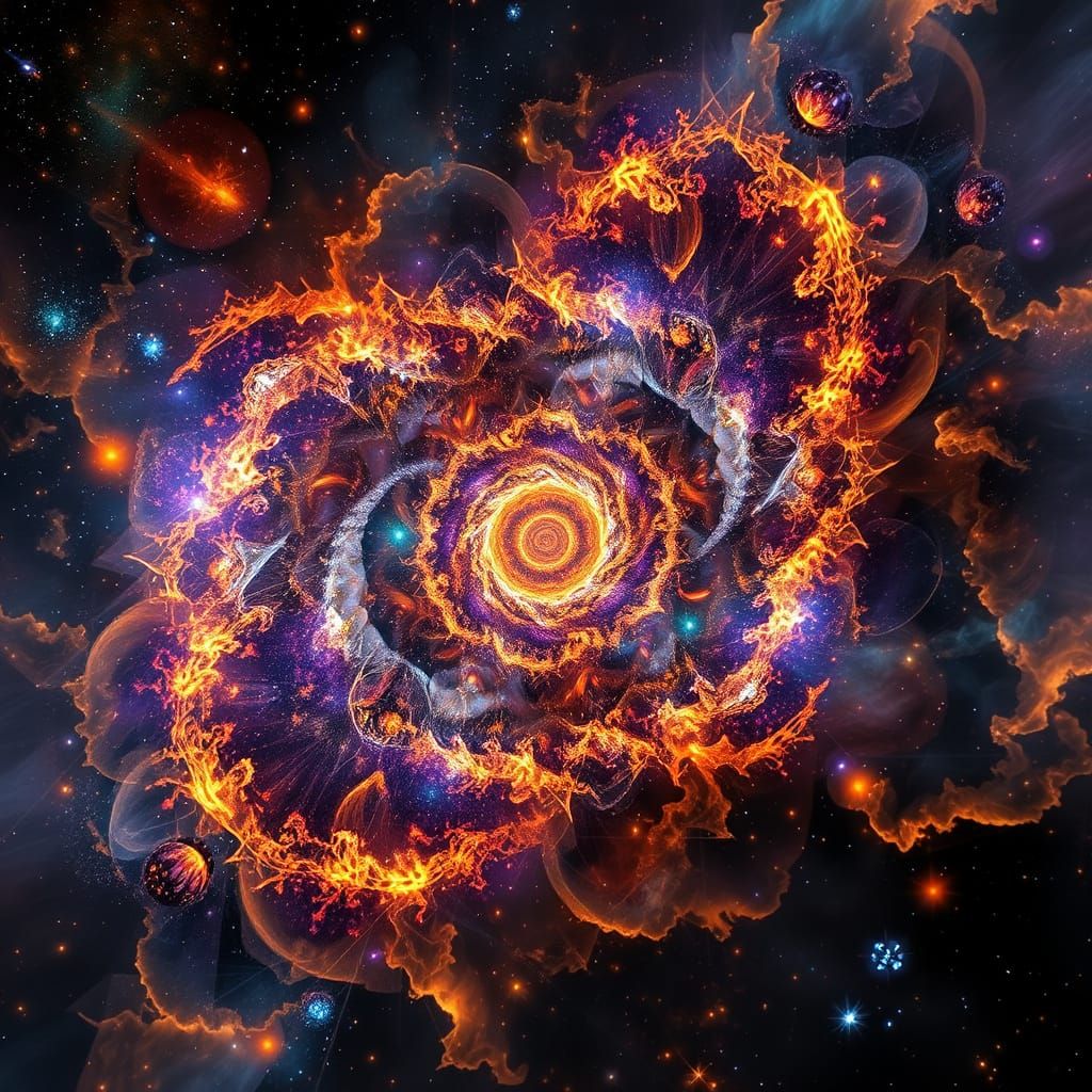 All is fractals - Cosmic Fractals in Vibrant Holographic Aes...