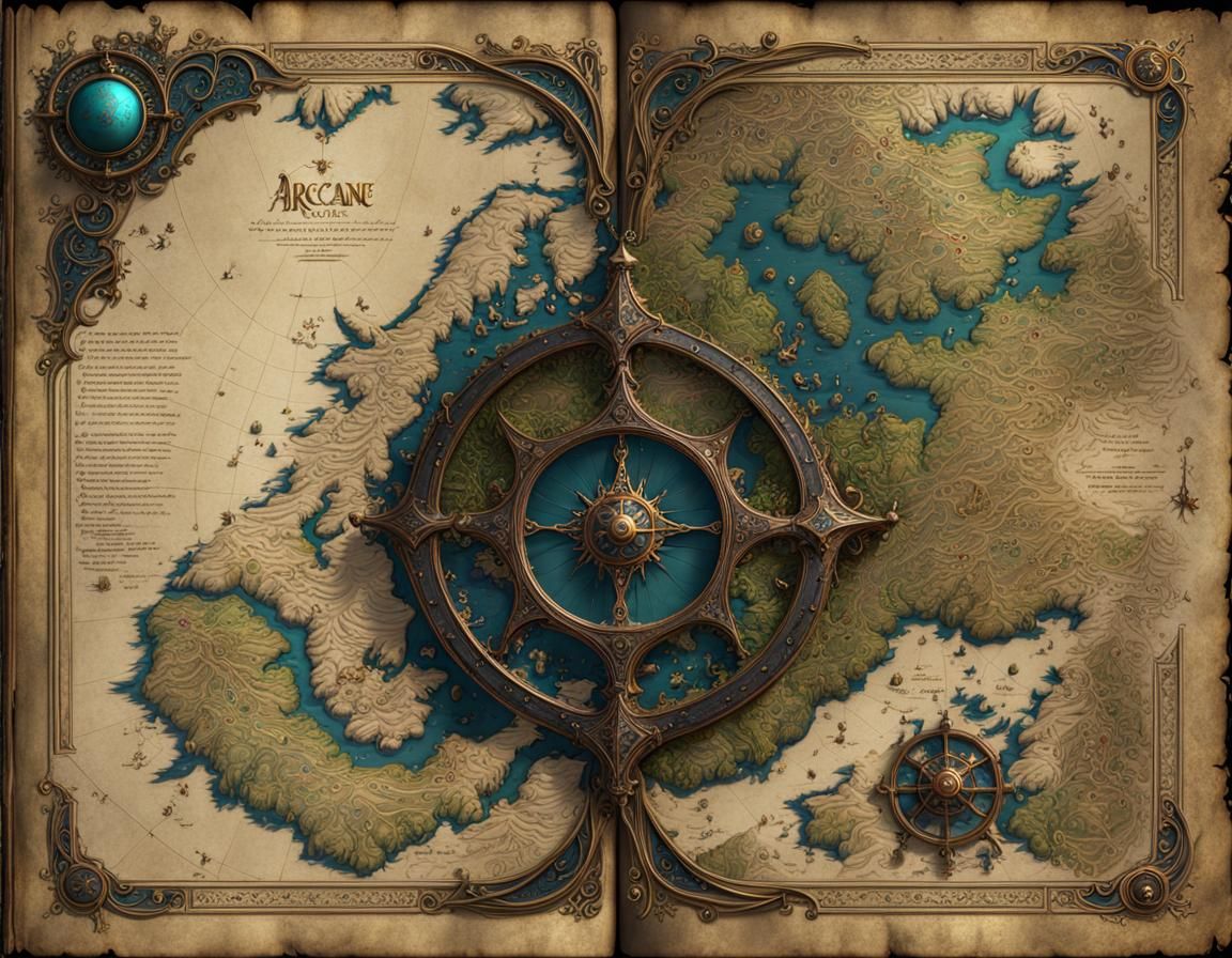 A Map of Arcania - AI Generated Artwork - NightCafe Creator