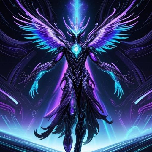 Electric Phoenix Alien - Electric Phoenix Alien in Cyberpunk...