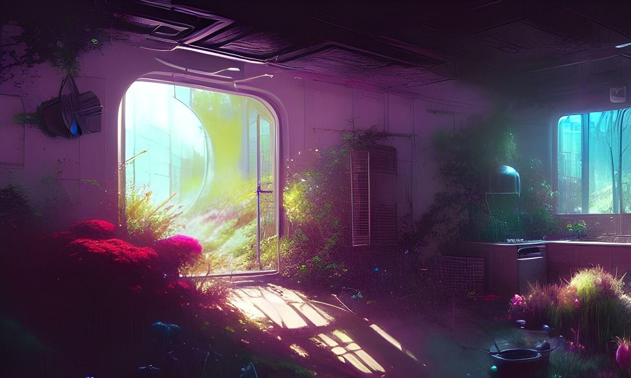 Inside the Garden and Kitchen of an Alien Spaceship - AI Generated ...