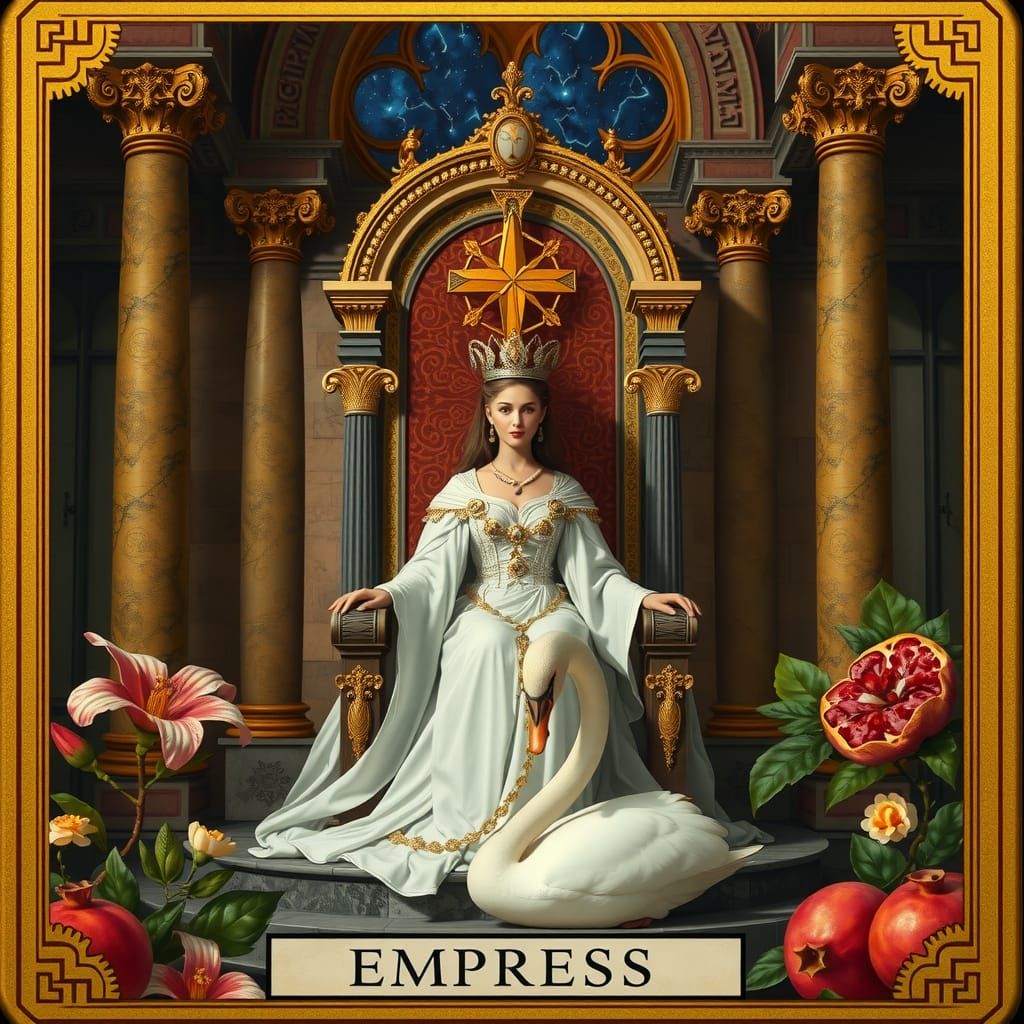 Tarot card: Empress - AI Generated Artwork - NightCafe Creator