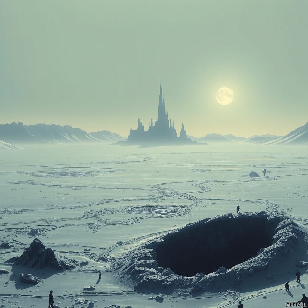 Drenhal - The Frozen Graveyard of Thaxaar IV - AI Art