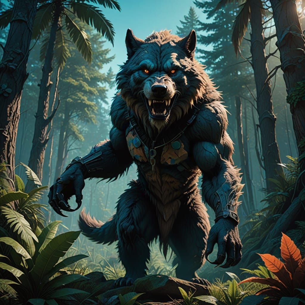 The Samoan Werewolf - Samoan Werewolf in Hyperrealistic Conc...
