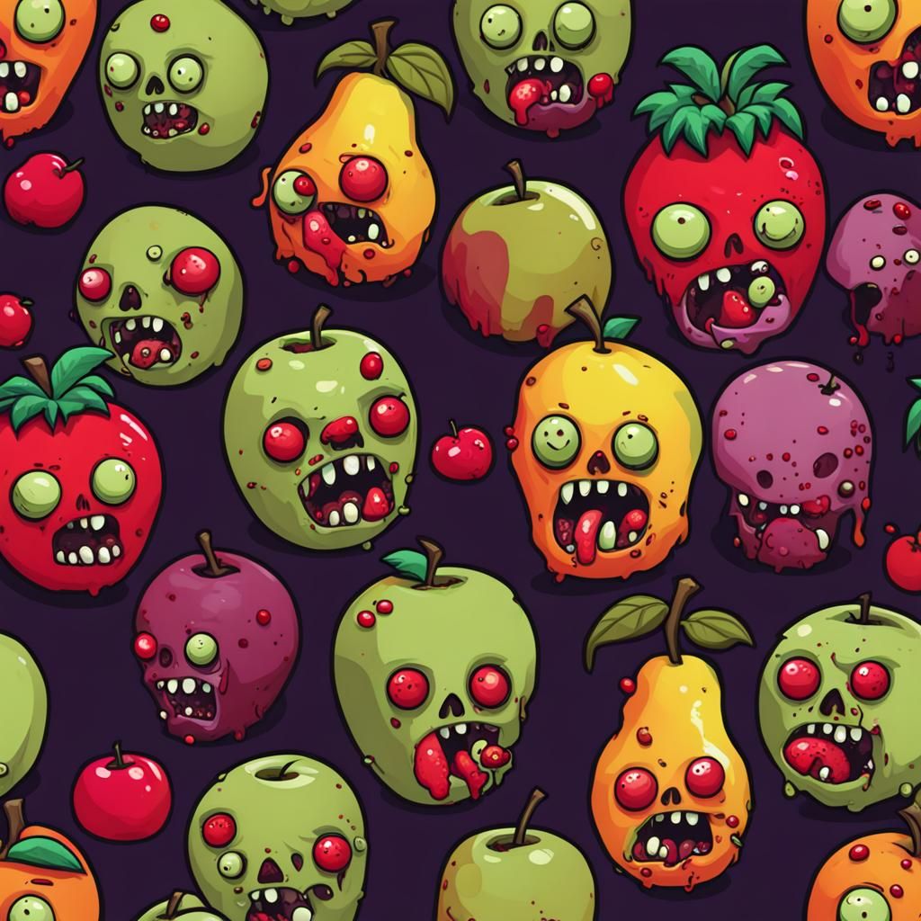 Zombie fruits - AI Generated Artwork - NightCafe Creator