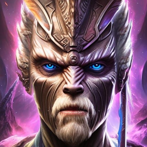 a close up of a person with a weird face, promethean alien engineer ...