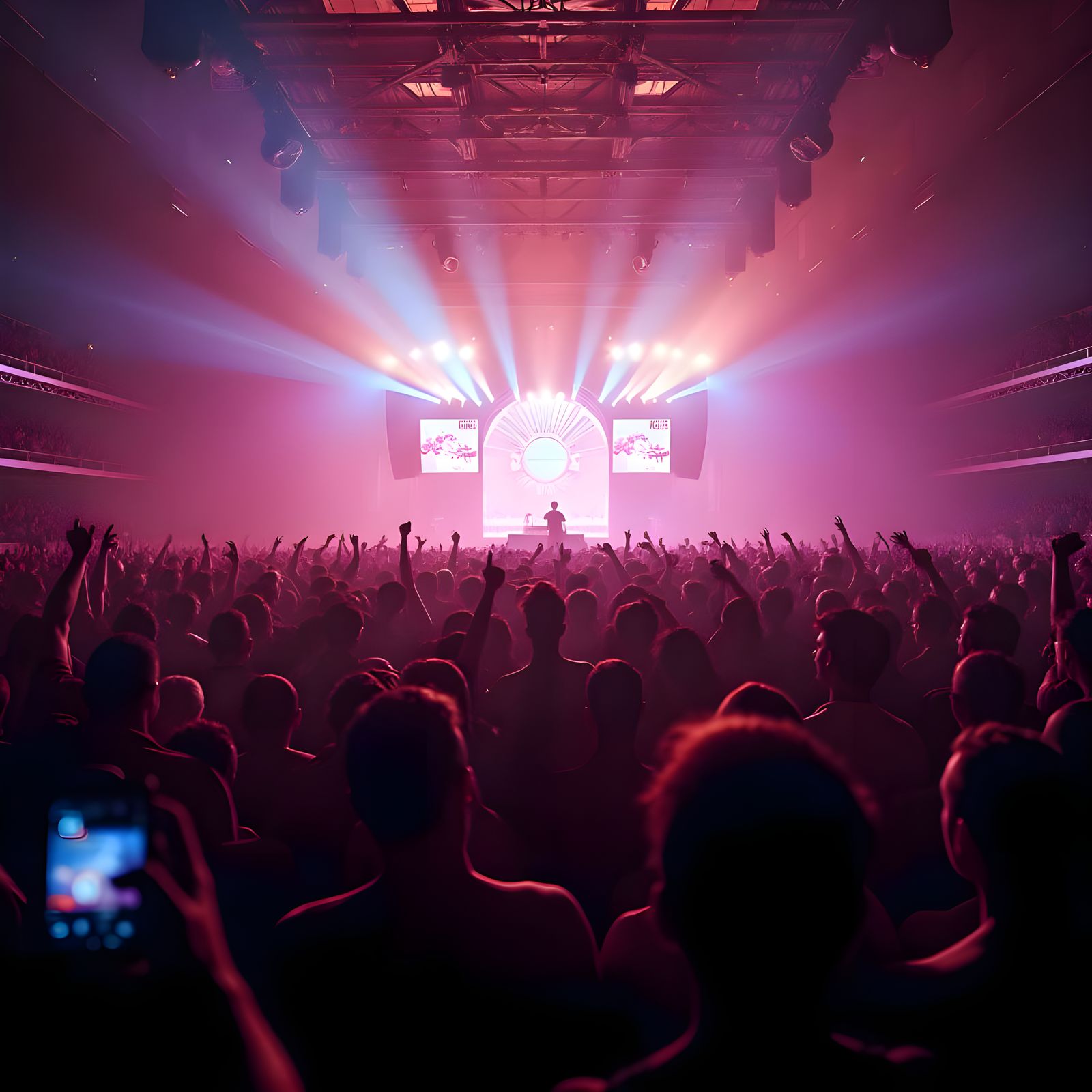 Electric Rave Scene with D.J. Demonics in Cinemati... - AI Art