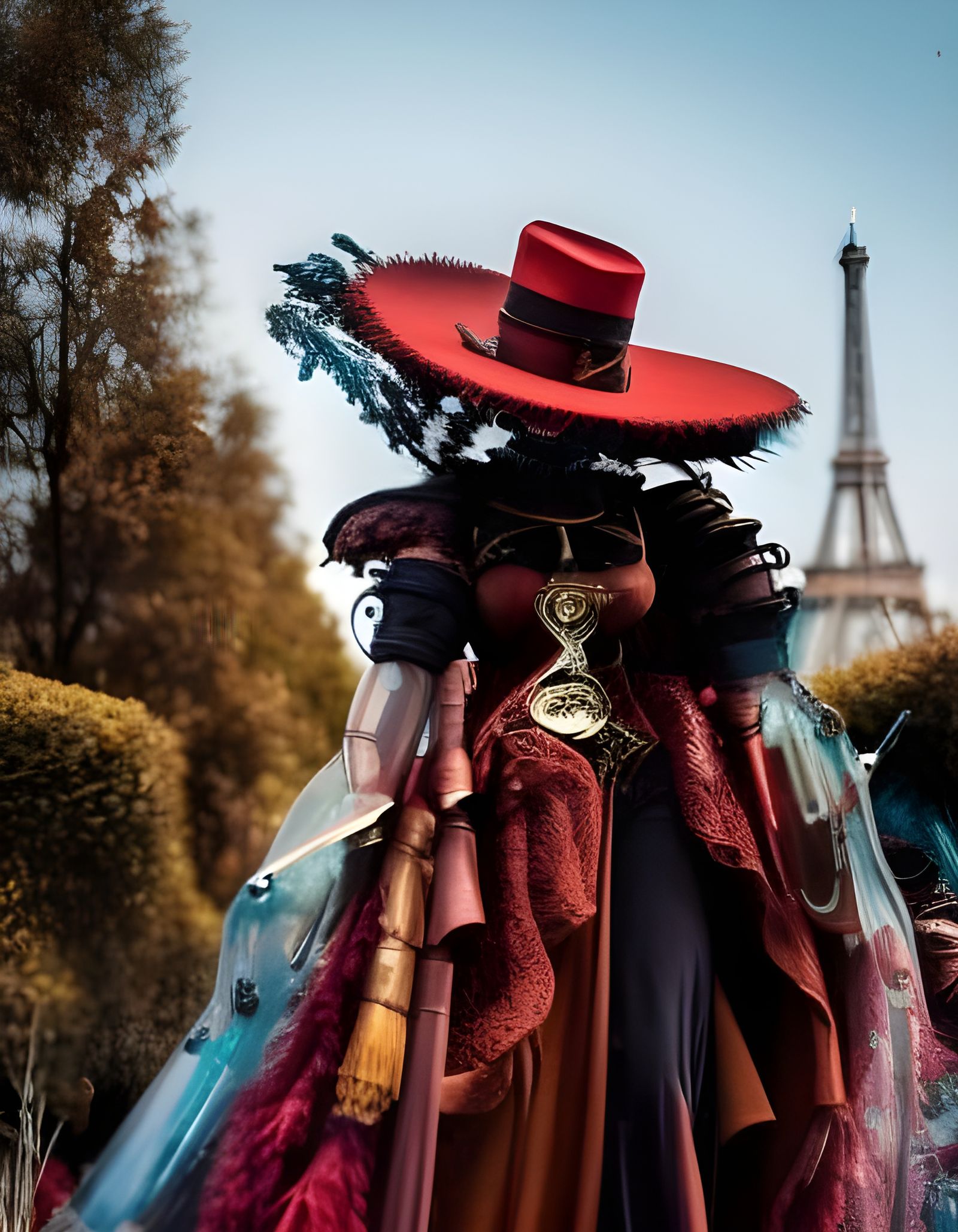 red hat in Paris - AI Generated Artwork - NightCafe Creator