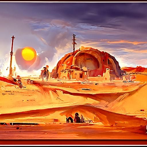 Desert dwelling - AI Generated Artwork - NightCafe Creator