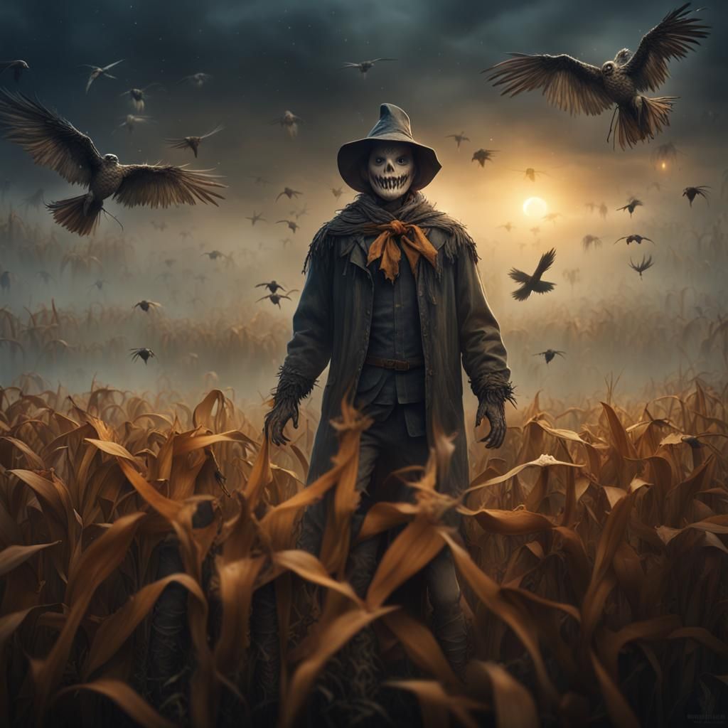 Scary Crow - AI Generated Artwork - NightCafe Creator
