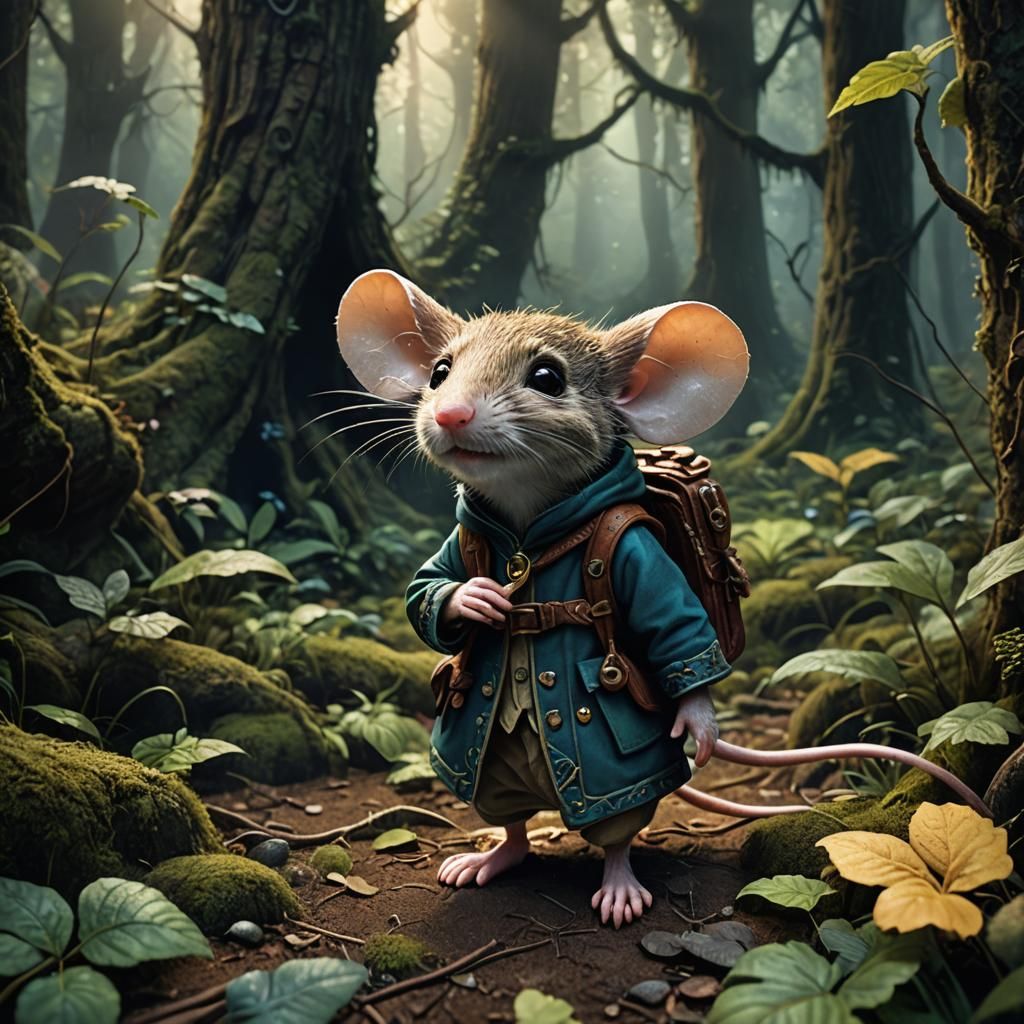 little traveler mouse - AI Generated Artwork - NightCafe Creator