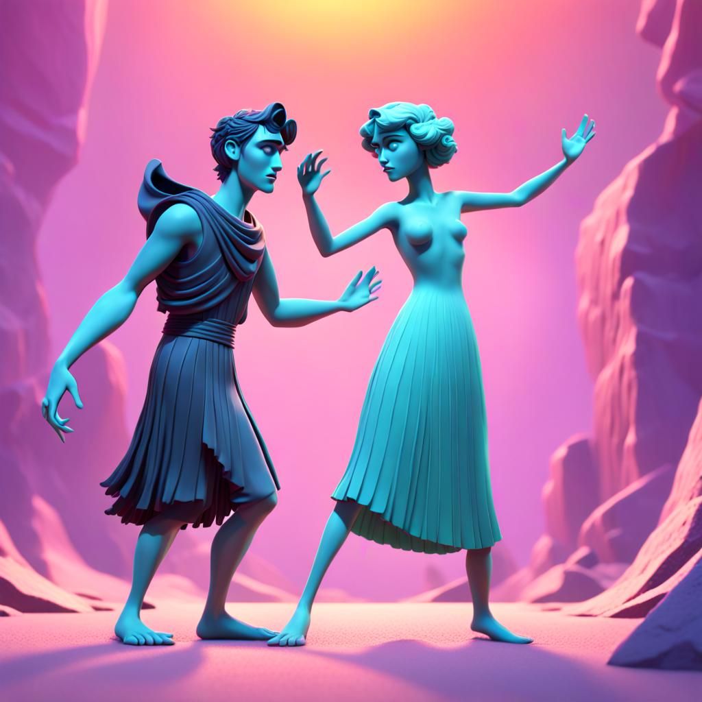 Orphée et Eurydice - AI Generated Artwork - NightCafe Creator