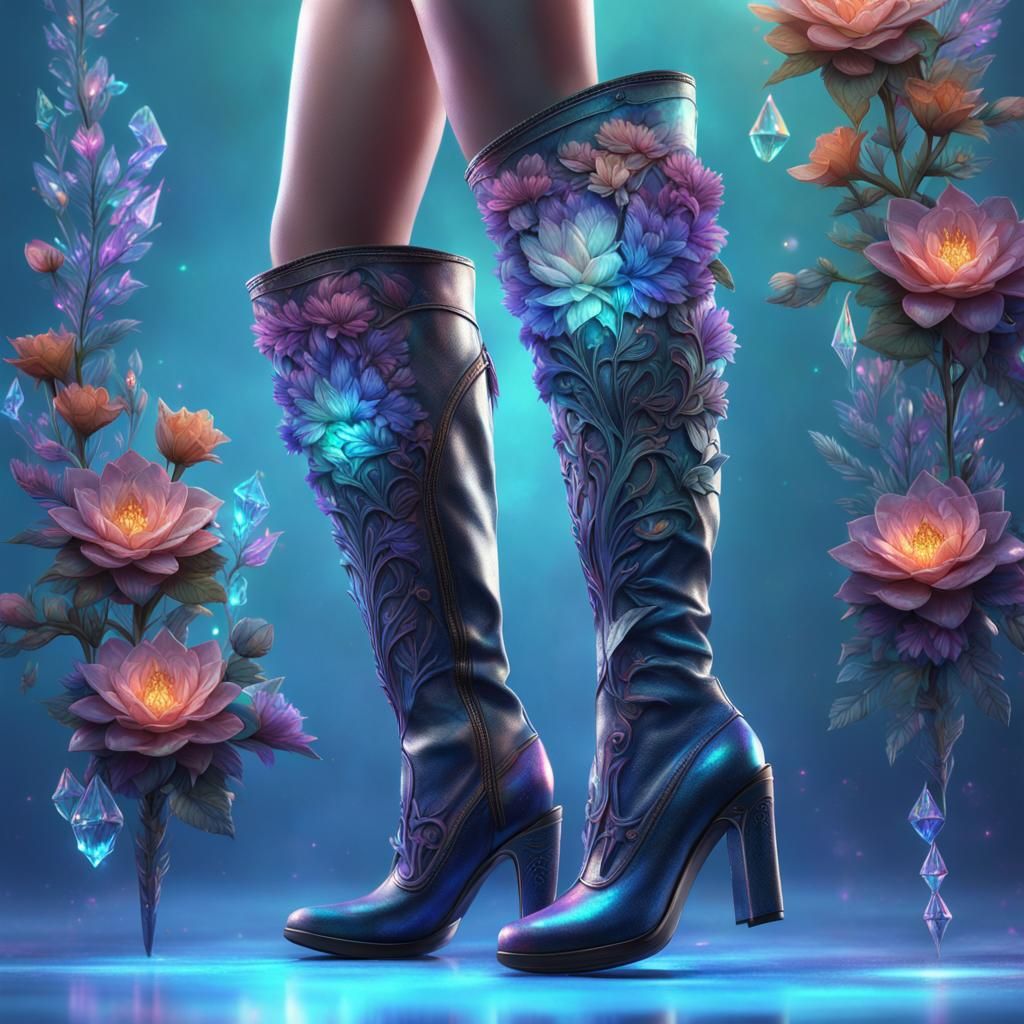 Woman's Boots Walking - AI Generated Artwork - NightCafe Creator