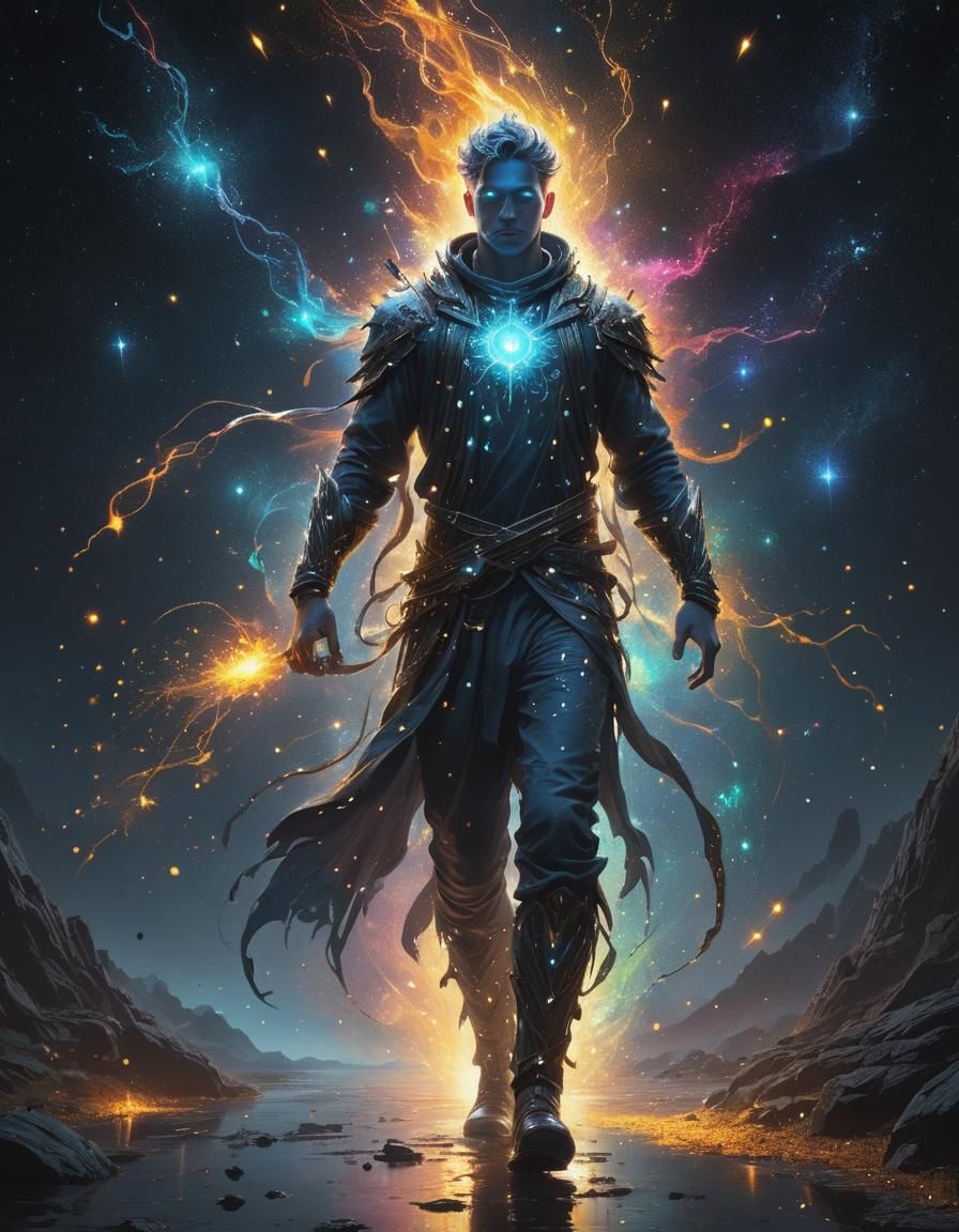 Luminal Man | Lightning Tests • Crystal Clear XL - AI Generated Artwork ...