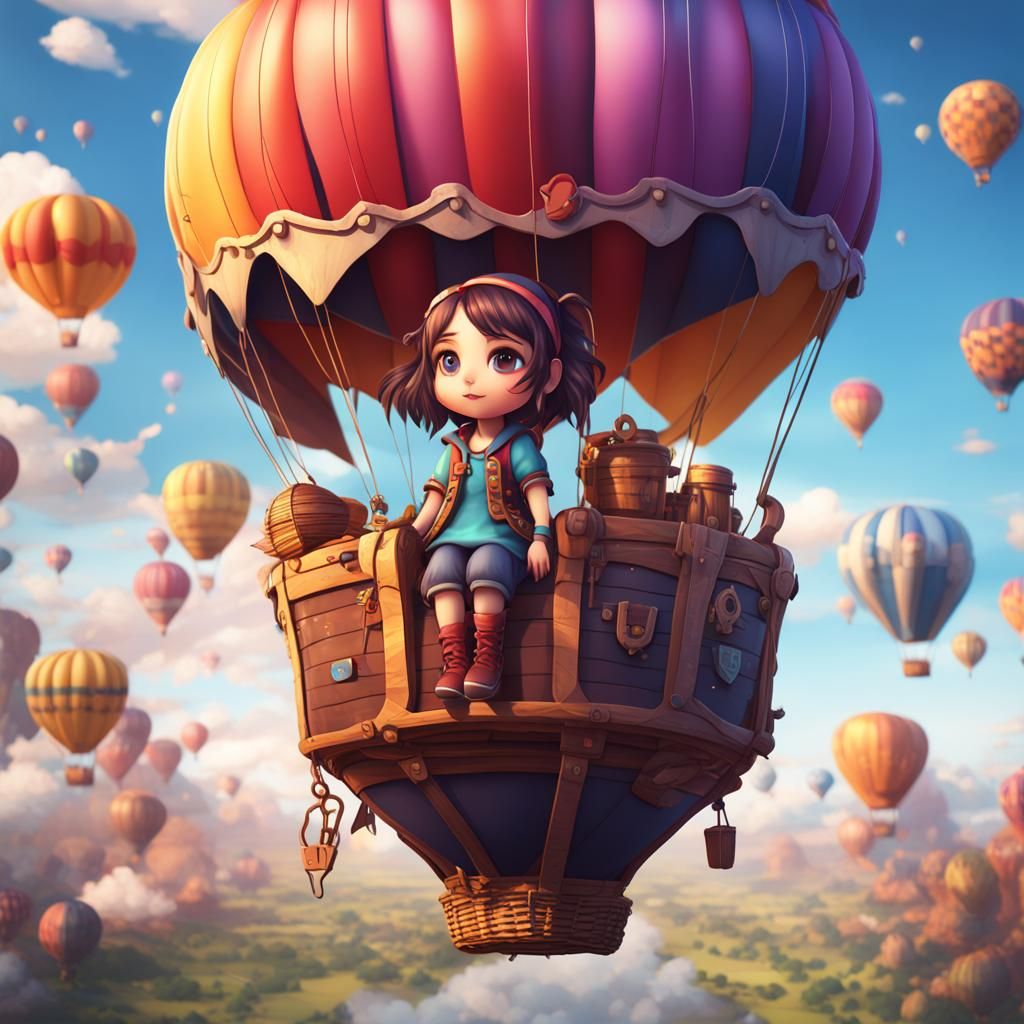 Hot Air Balloon - AI Generated Artwork - NightCafe Creator